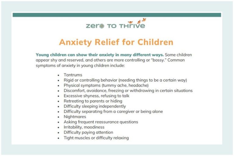 Trauma and Stress in Young Children - Zero to Thrive